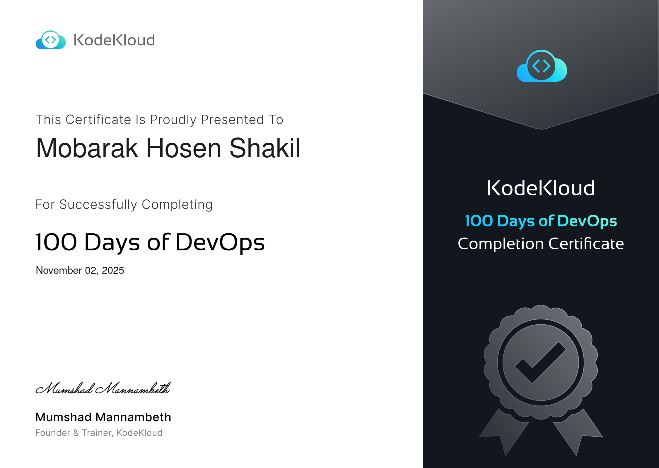 🚀 100 Days of DevOps Challenge [KodeKloud] | 100-Days-Of-DevOps-Challenge-KodeKloud